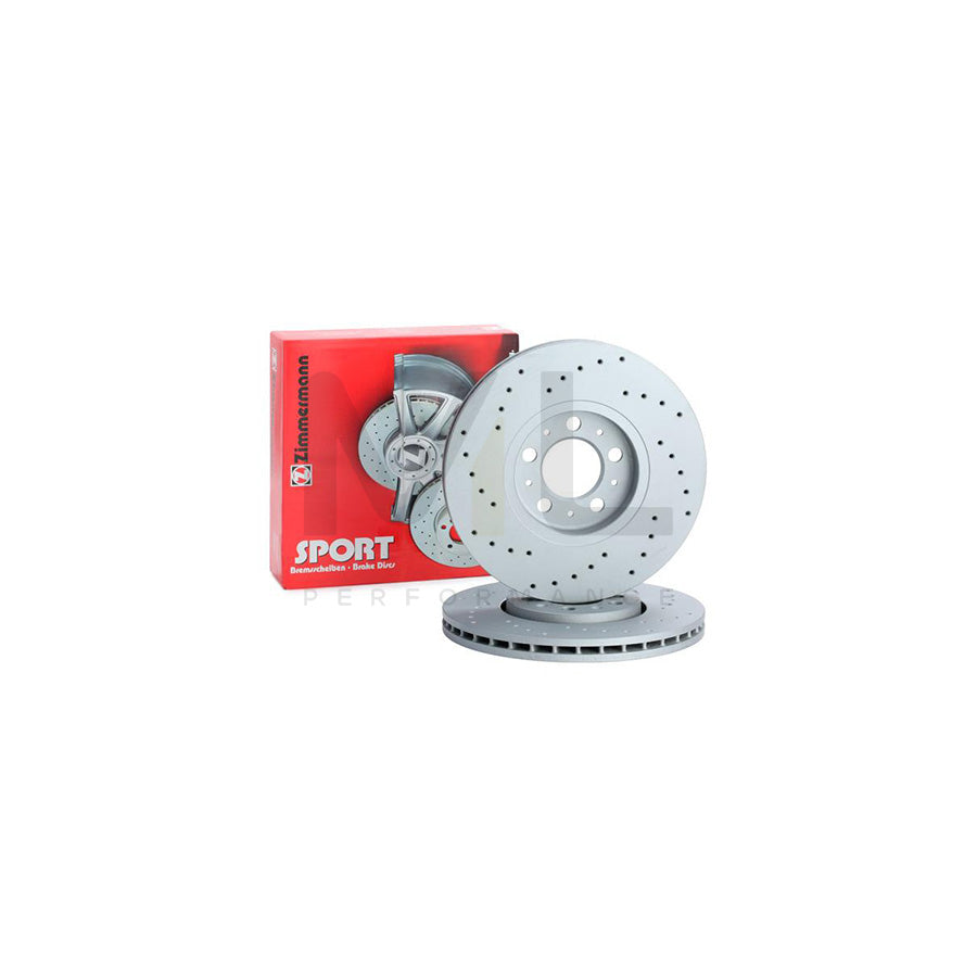 ZIMMERMANN SPORT COAT Z 100.1235.52 Brake Disc Externally Vented, Perf ...