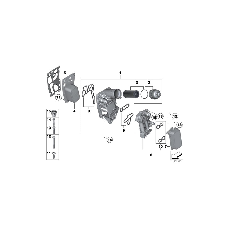 Genuine BMW 11428515157 F01 E70 F02 Heat Exchanger (Inc. X6 M50dX, 750 ...