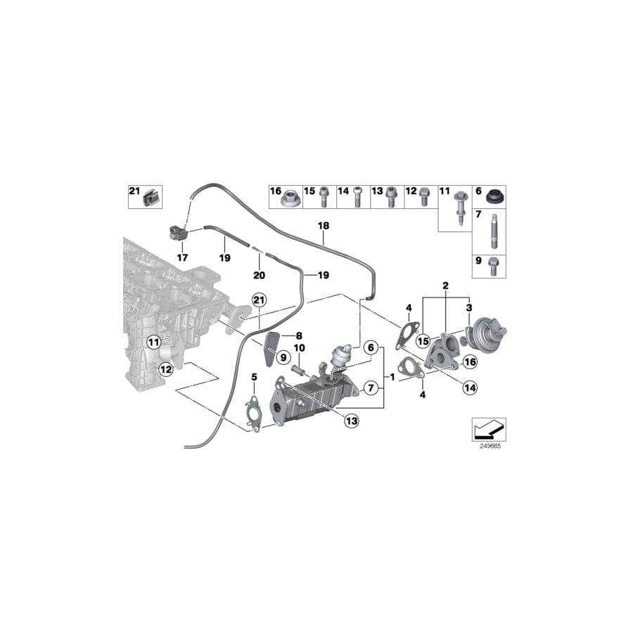 Genuine BMW 11717823316 Egr Valve With Housing (Inc. One D, Cooper D 2 ...