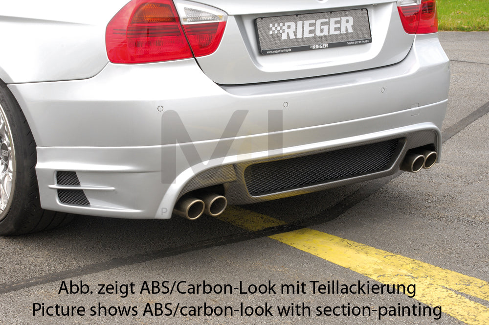 Rieger 00053406 BMW 3 Series E90 E91 Rear Diffuser - Matte Black – ML ...