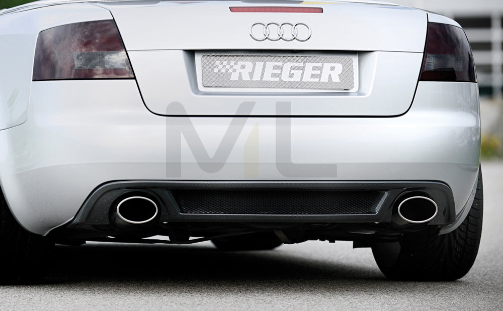 Rieger 00099819 Audi 8H A4 Rear Diffuser - Carbon-Look – ML Performance